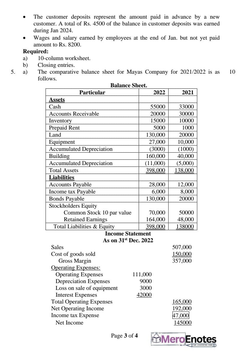 Pokhara University BCA Financial Accounting Question paper 2nd semester ...
