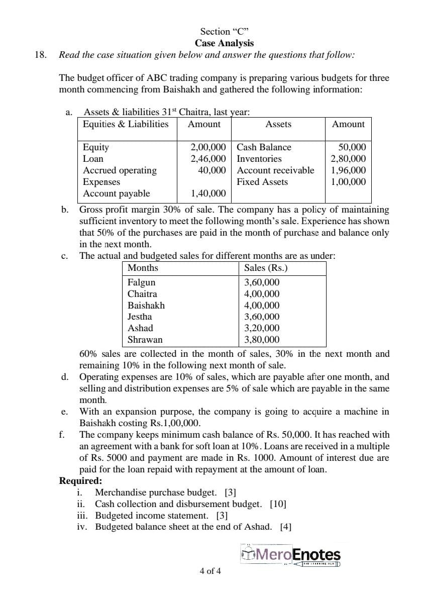 PU BBA BBA-BI Basic of Managerial Accounting Question Paper - Mero Enotes