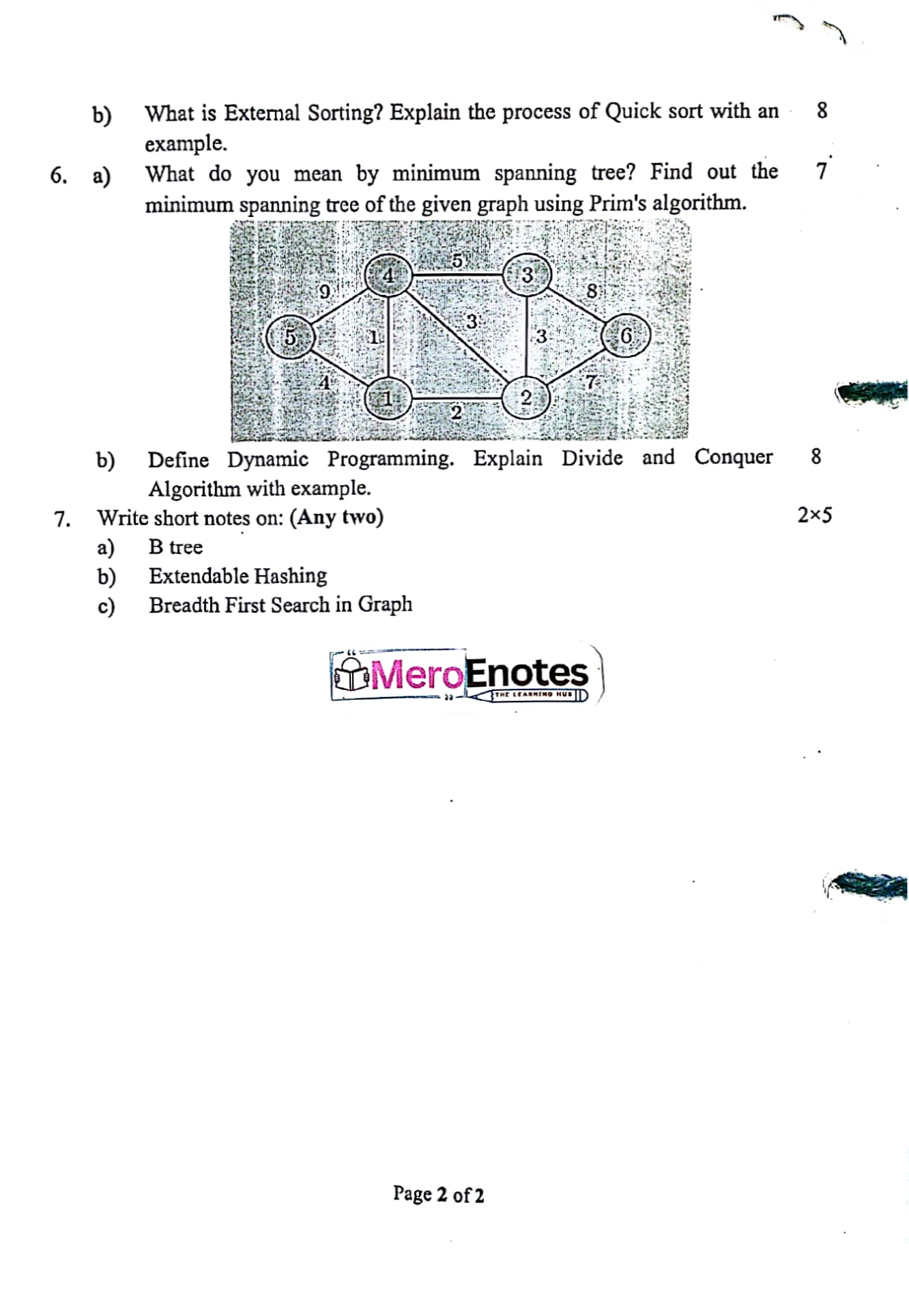 Pokhara University PU BCA DSA Question Paper 3rd Semester - Mero Enotes