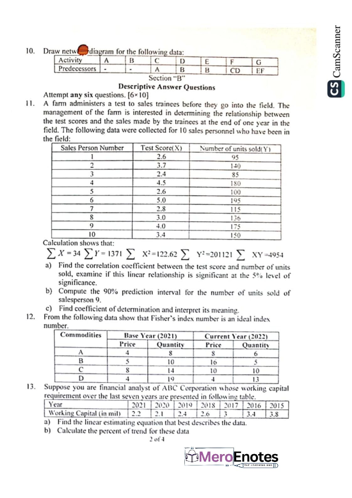 PU BBA BBA-BI BBA-TT BCIS Data Analysis and Modeling Question Paper ...
