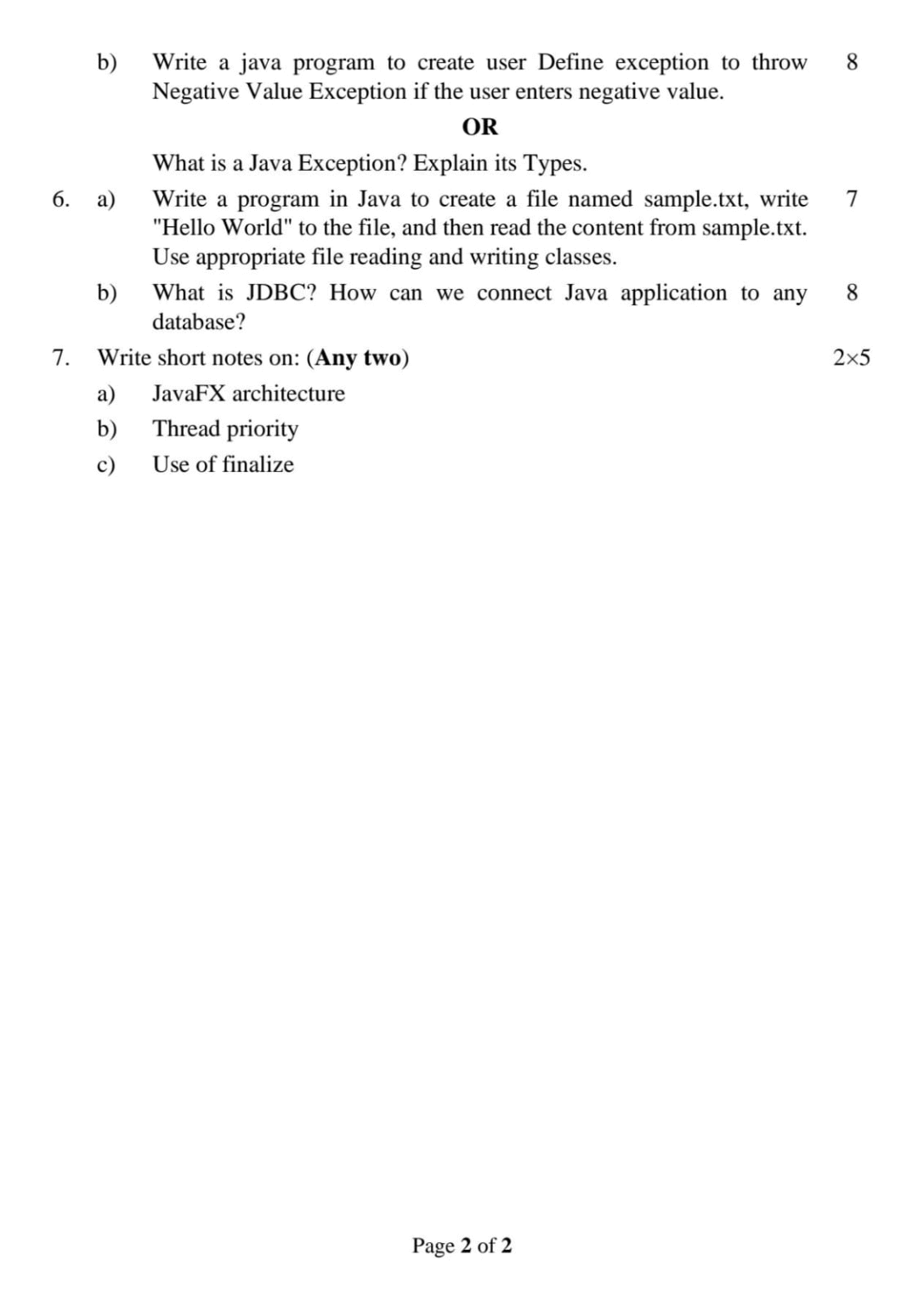 Pokhara University PU BCA JAVA Programming Question Paper 3rd Semester ...