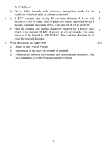 PU BE Civil Strength of Materials Question paper 3rd Semester - Mero Enotes