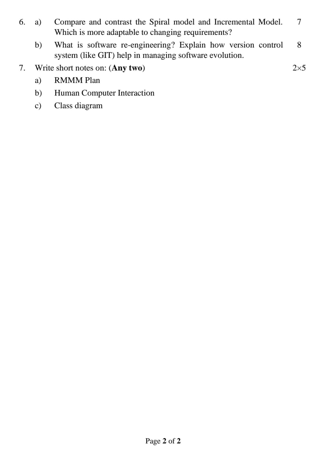 Pokhara University PU BCA Software Engineering Question Paper 4th ...