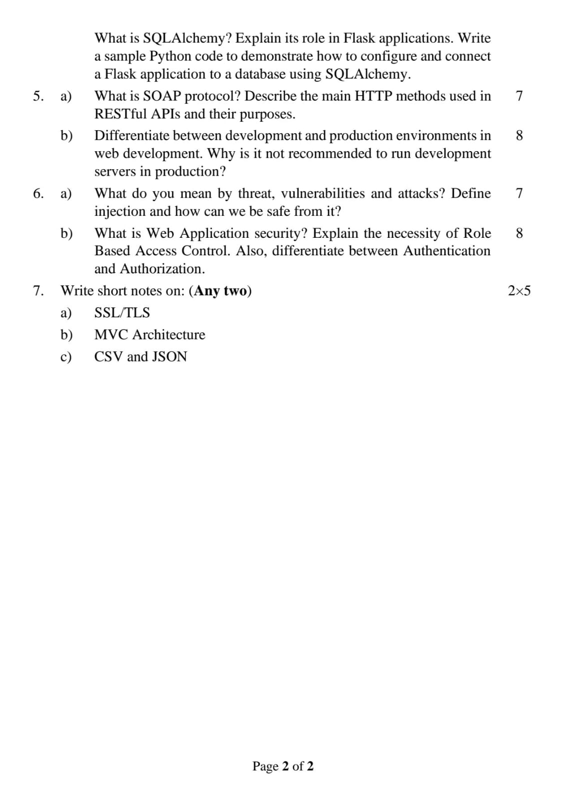 Pokhara University PU BCA Web Technology II Question Paper 4th Semester ...