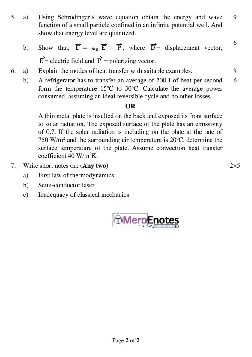 Pokhara University PU BE Civil Applied Physics Question Paper 1 ...